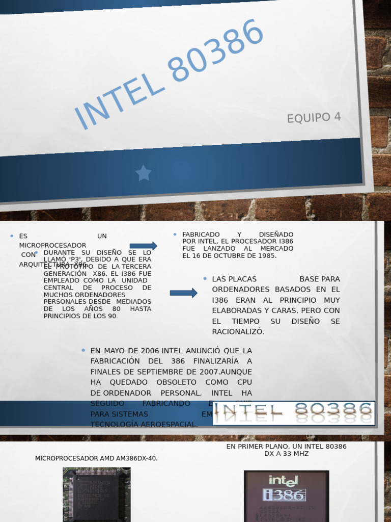 El microprocesador 80386 | PDF | Microprocesador | Unidad Central de procesamiento