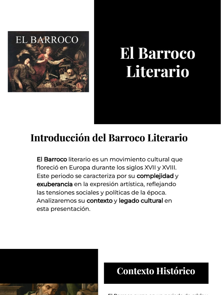 El Barroco Literario | PDF | Barroco | Educación en artes liberales