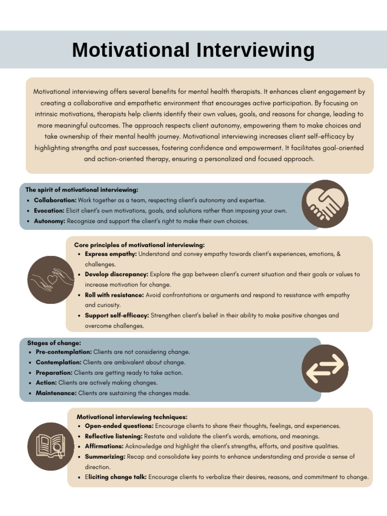 Motivational Interviewing Guided Workbook | PDF | Mental Health ...