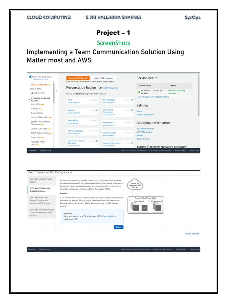 Project1-Screenshots VallabhSharma | PDF