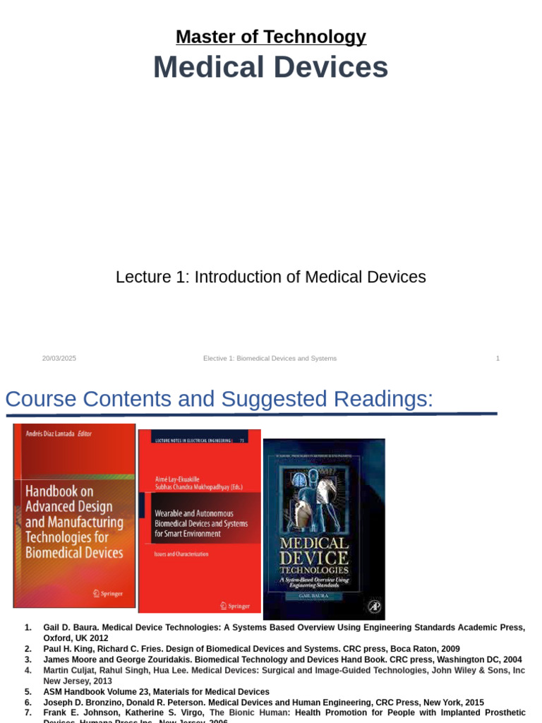 Biomedical Devices Overview and Applications | PDF | Medical Imaging ...