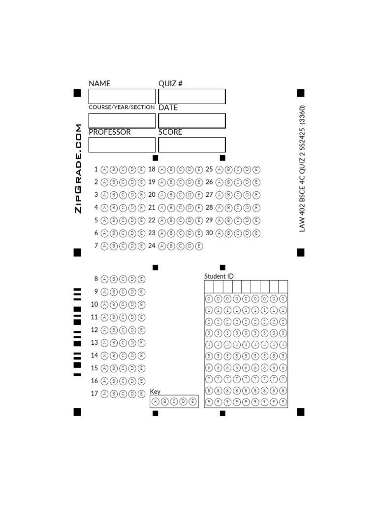 LAW 402 Quiz 2 Answer Key | PDF