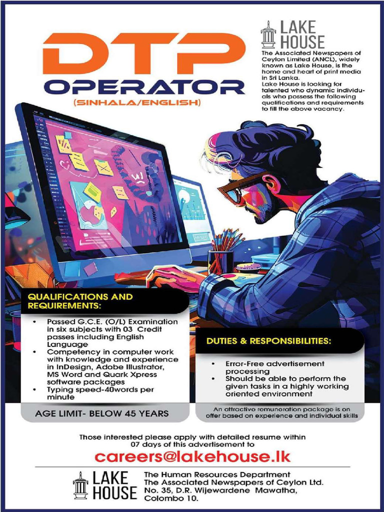 DTP Operator Lake House | PDF