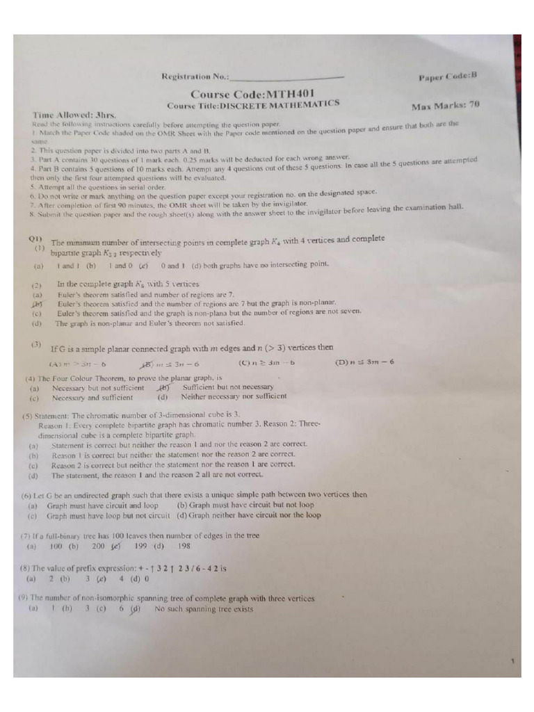 MTH401 PYQ'S (By Alfa) | PDF