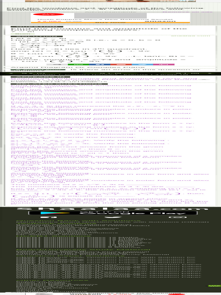 Modulus and Amplitude of 7 - 5i | PDF | Complex Number