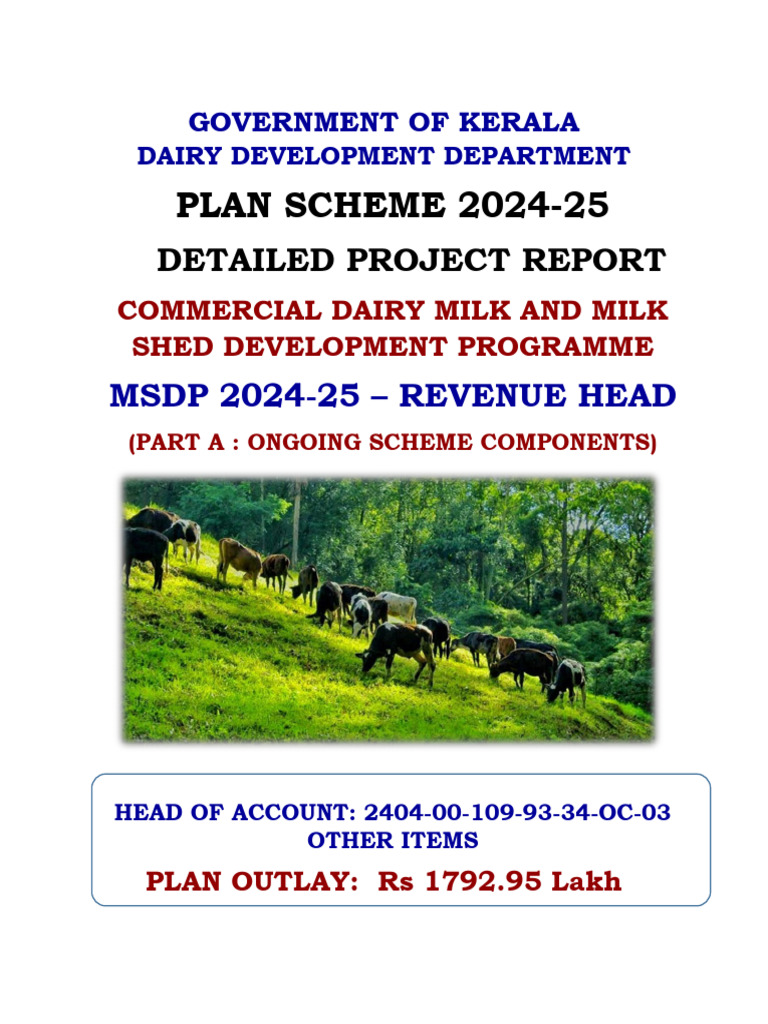 MSDP 2024-25: Kerala Dairy Development | PDF | Dairy | Dairy Cattle