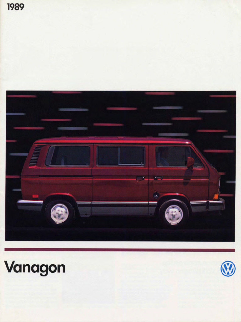 89 Vanagon Brochure Rfs | PDF
