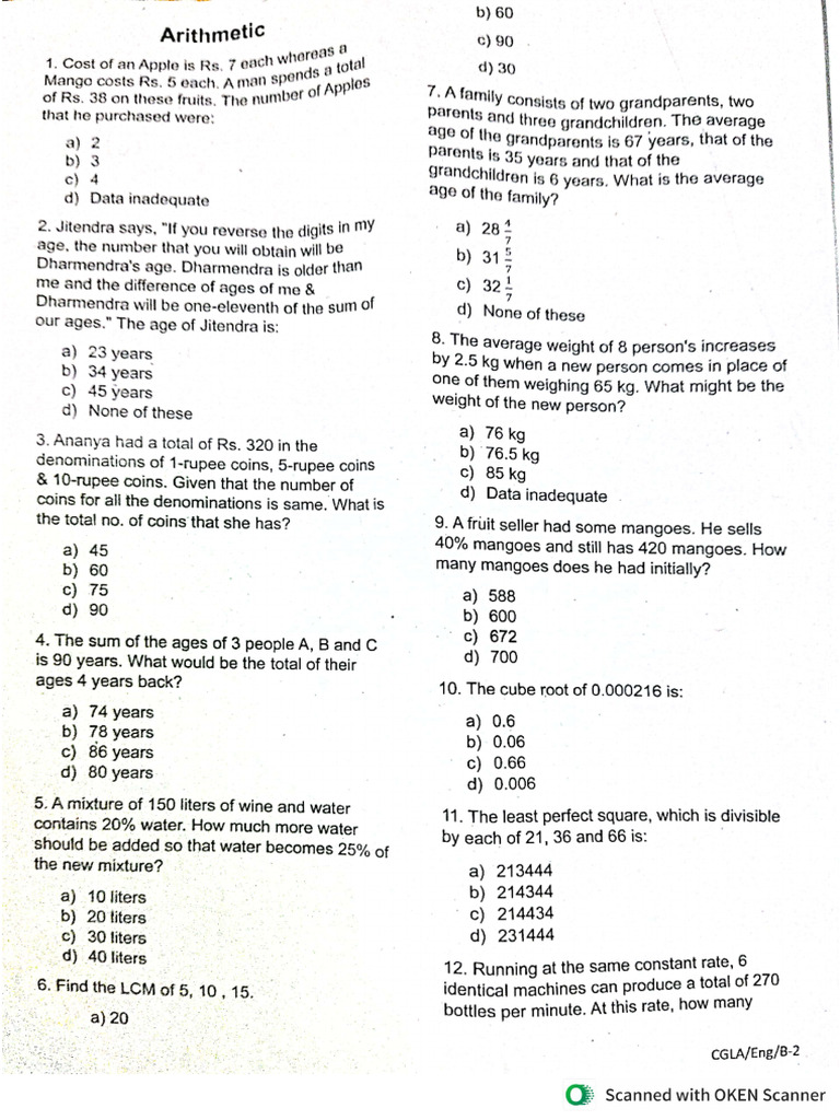 Ossc CHSL 2023 Prelims Paper | PDF