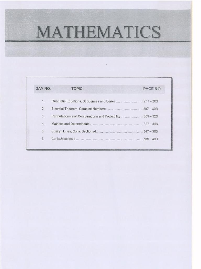 Mathematics (Spotlight) Scan Phase-1 | PDF