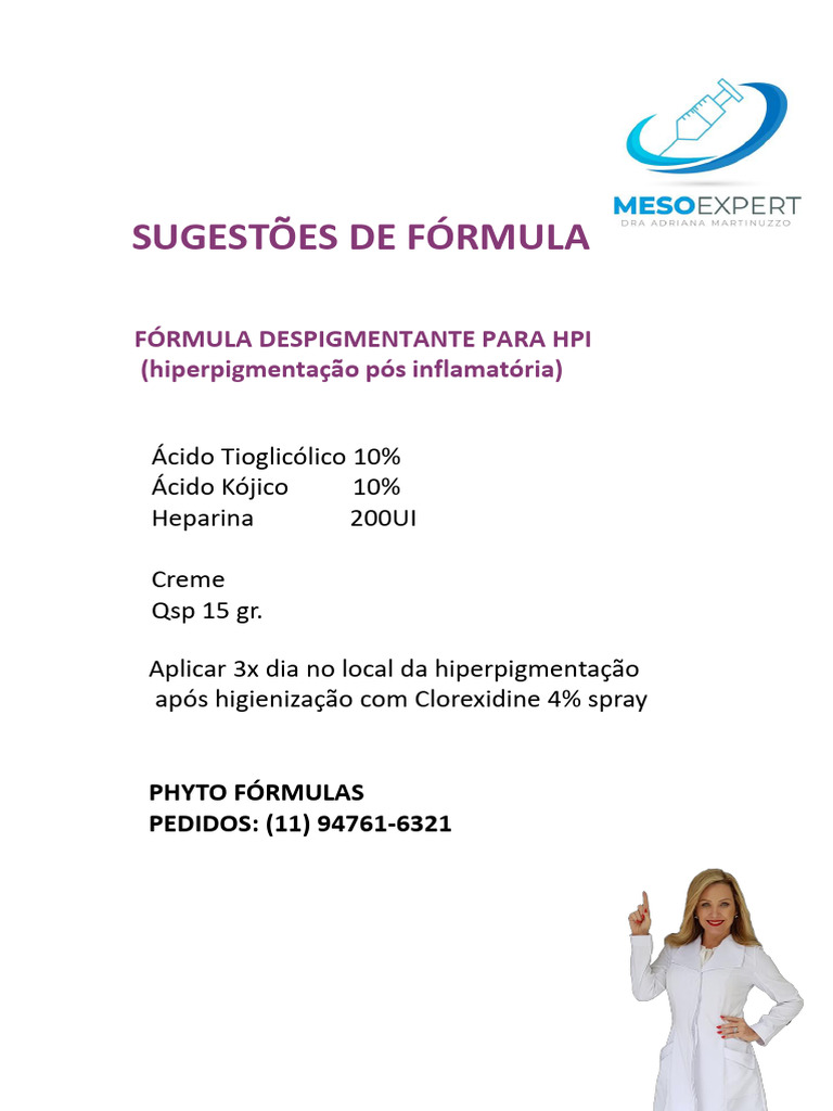 Fórmula Despigmentante e Cuidados com HPI | PDF