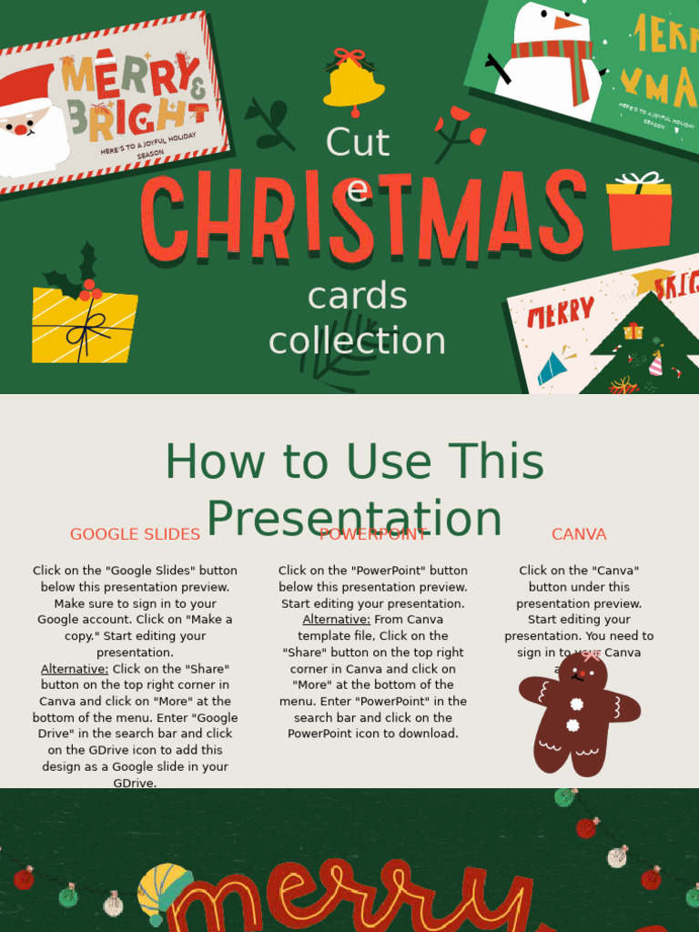 Holiday Presentation Template Guide | PDF | Software