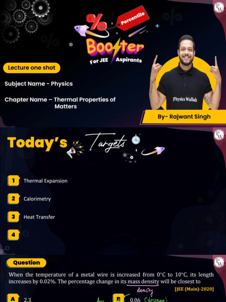 Thermal Properties of Matter _ Class notes | PDF