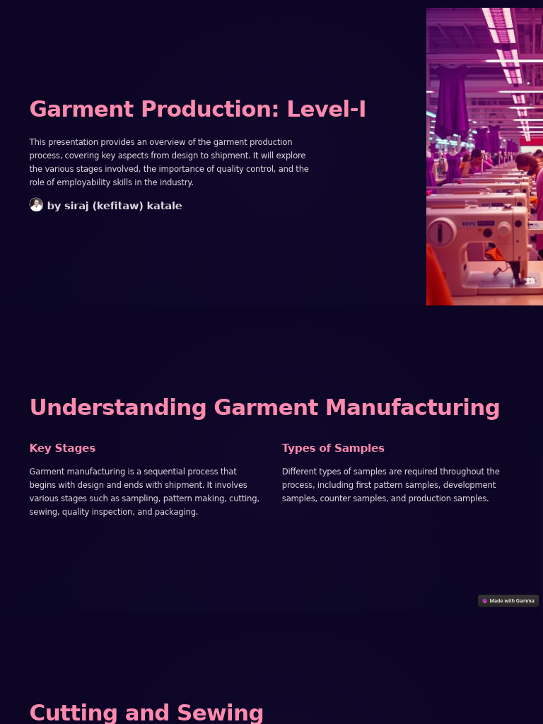 Garment Production Process Overview | PDF | Sewing | Supply Chain
