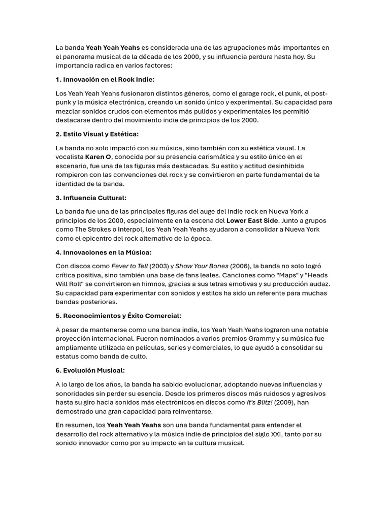 Yeah Yeah Yeahs: Fever To Tell Show Your Bones | PDF | La música rock | Musica Popular