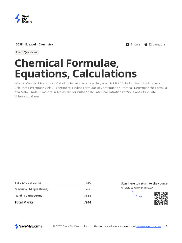 Chemical Equations Reactions | PDF | Oxide | Ammonium