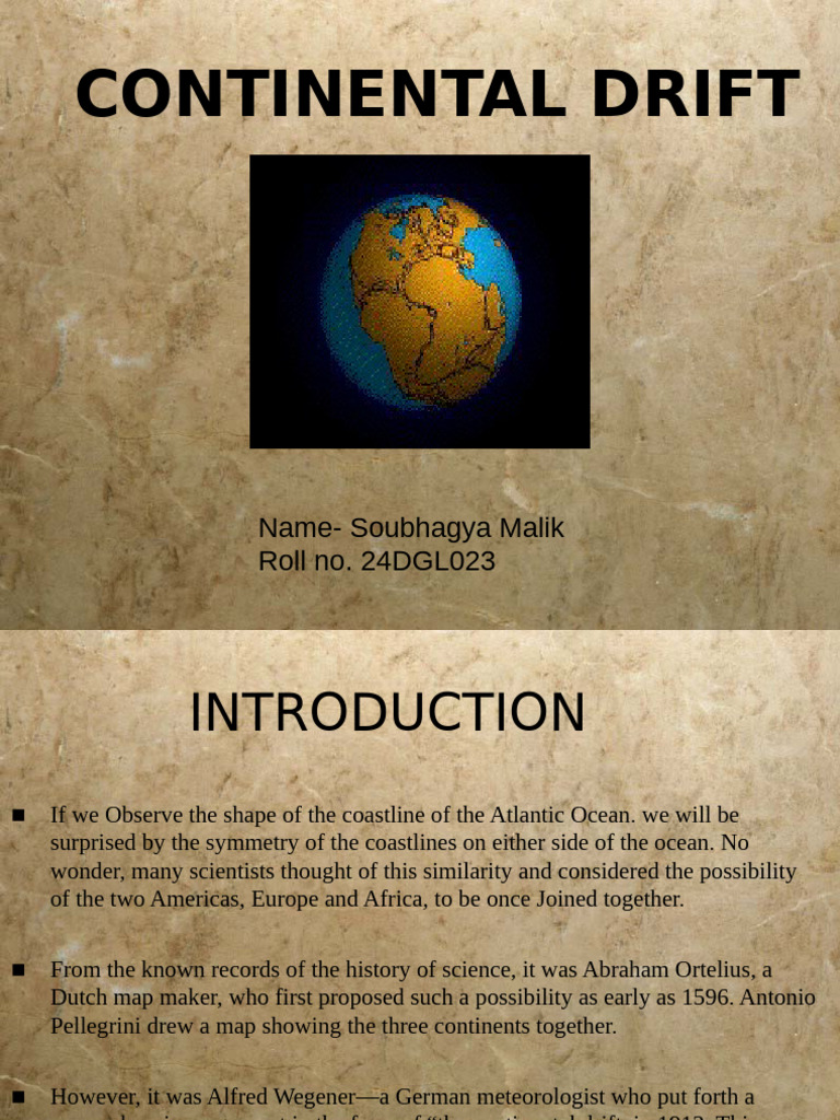 Continental Drift PP | PDF | Force | Earth Sciences