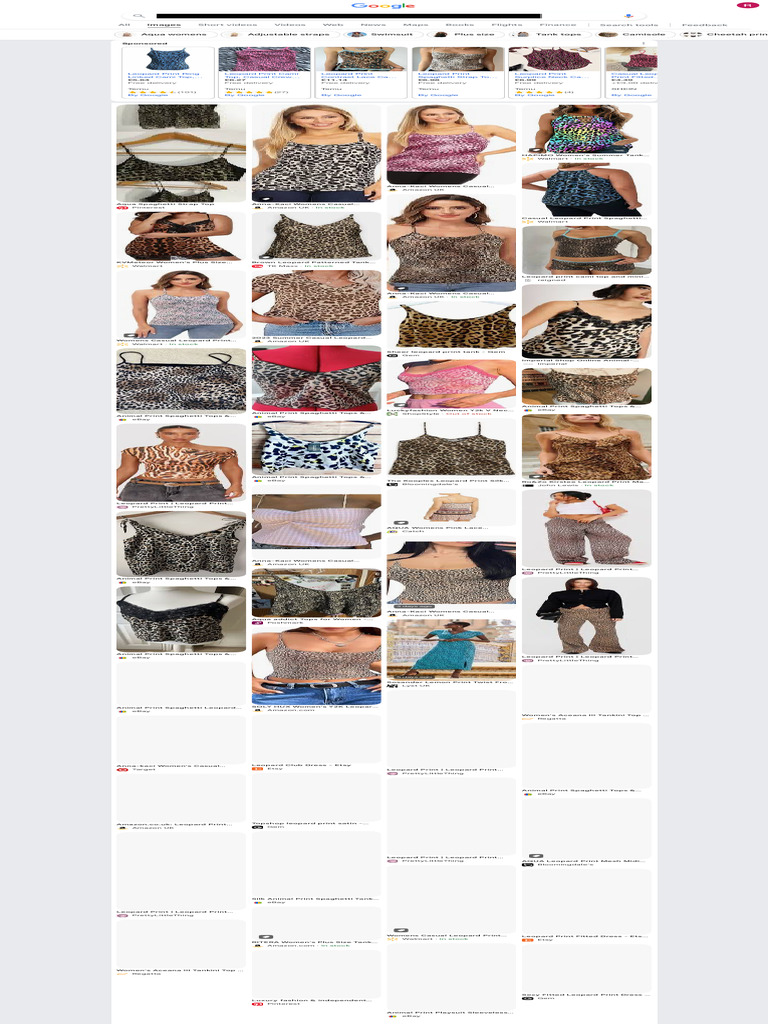 Aqua Leopard Print Spaghetti Strap Top - Google Search | PDF ...