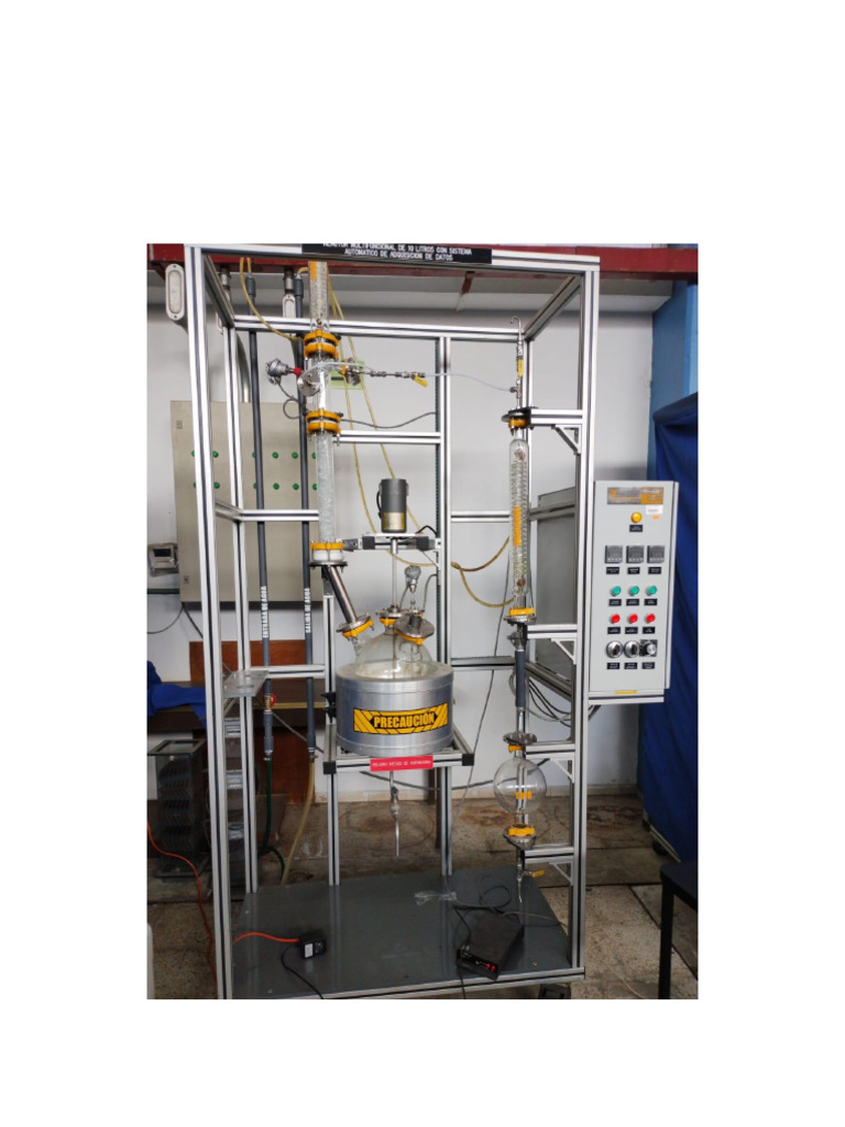 Manual de Reactor Manual de 10 Litros | PDF | Destilación | Química