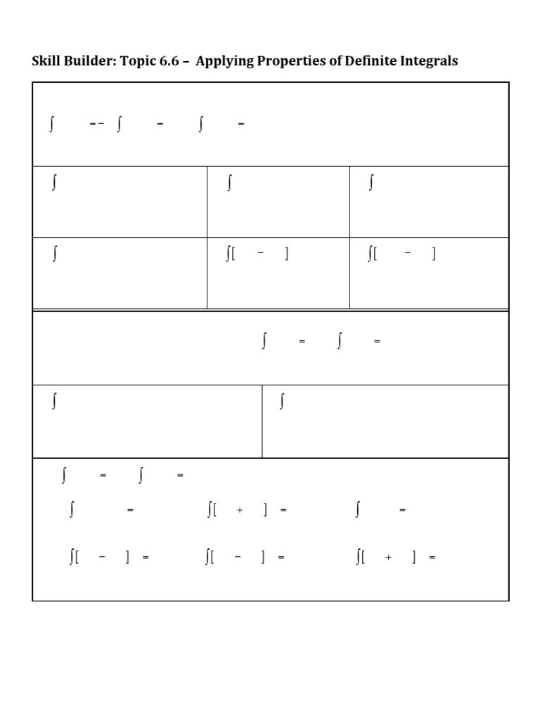 Applying Properties of Definite Integrals | PDF | Mathematical Analysis ...