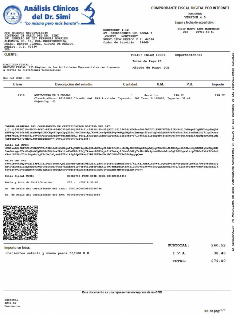 Factura DR Simi | PDF