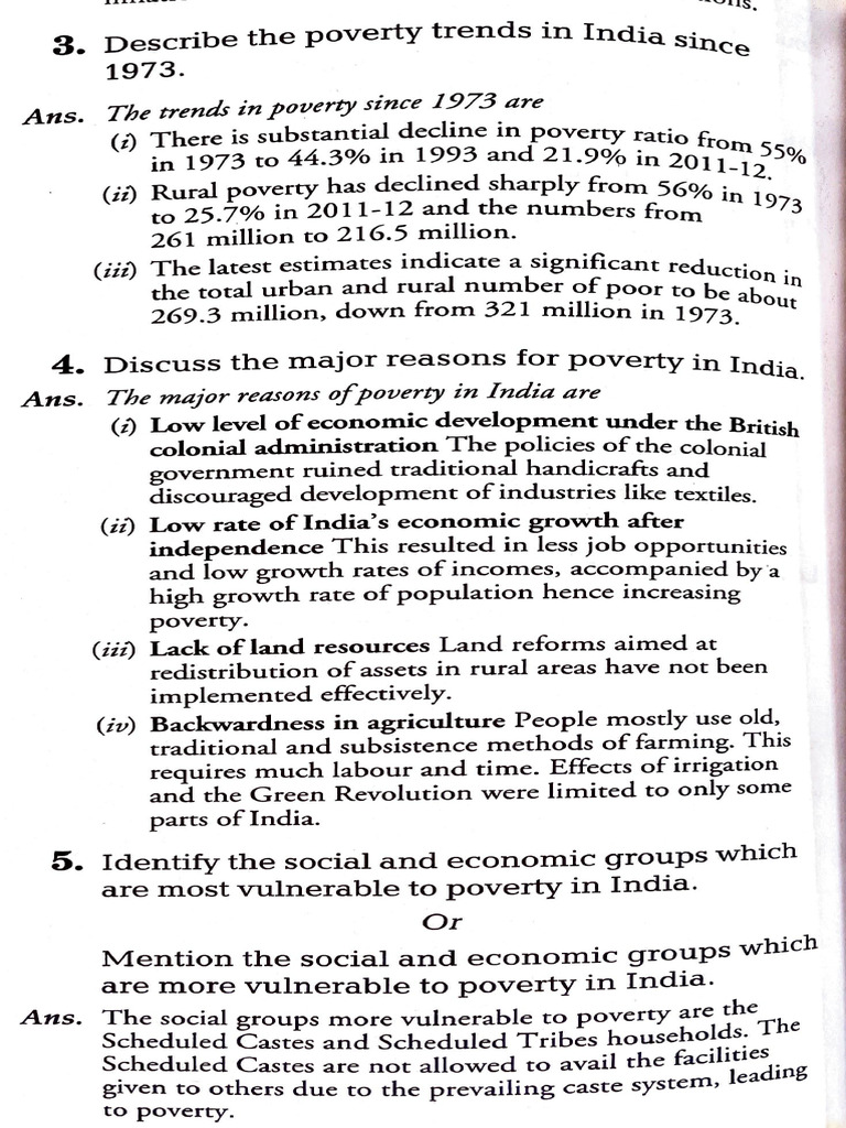 Poverty As A Challenge Notes | PDF | Standard Of Living | Poverty