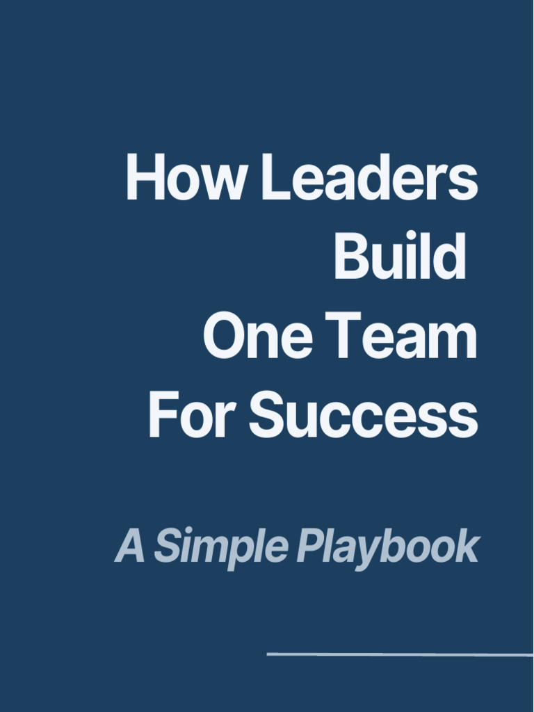 One Team Playbook 1741547955 | PDF
