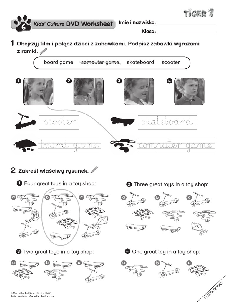 Tiger-1-TRF-Unit-6-Kids-Culture-DVD-Worksheet | PDF