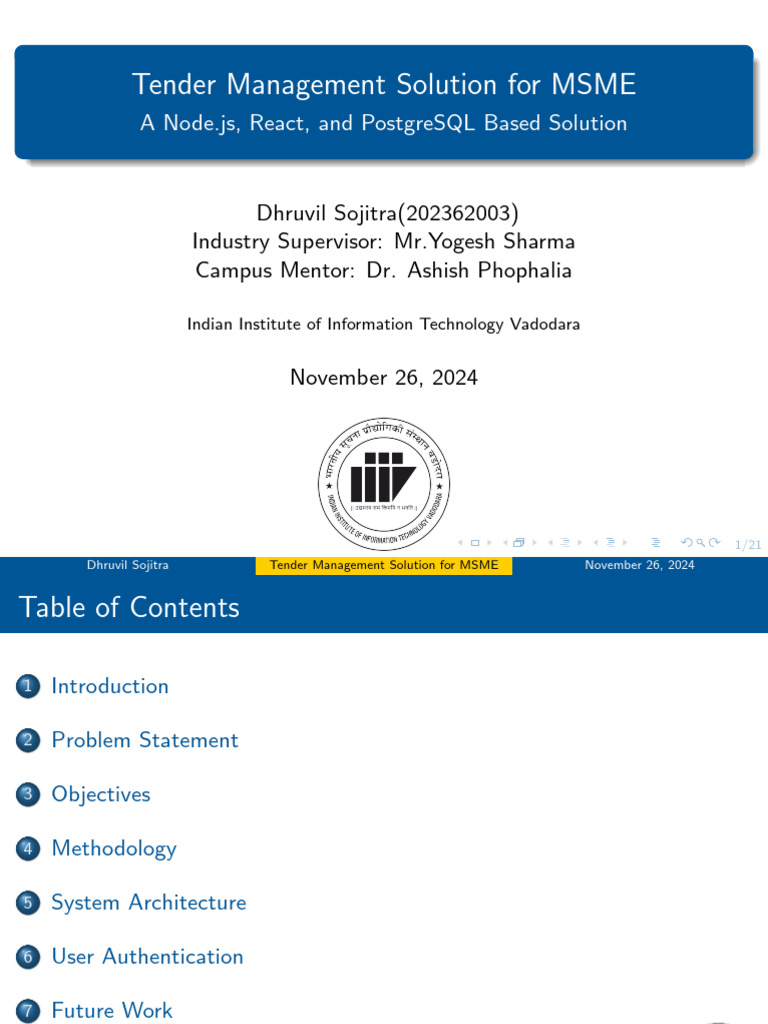 Tender Management Solution For MSME | PDF | Computing | Information Technology