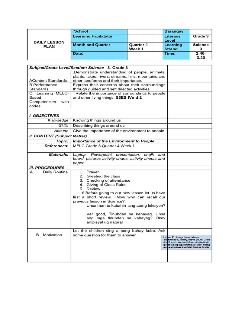 Science 3 Quarter 4 Week 1 | PDF