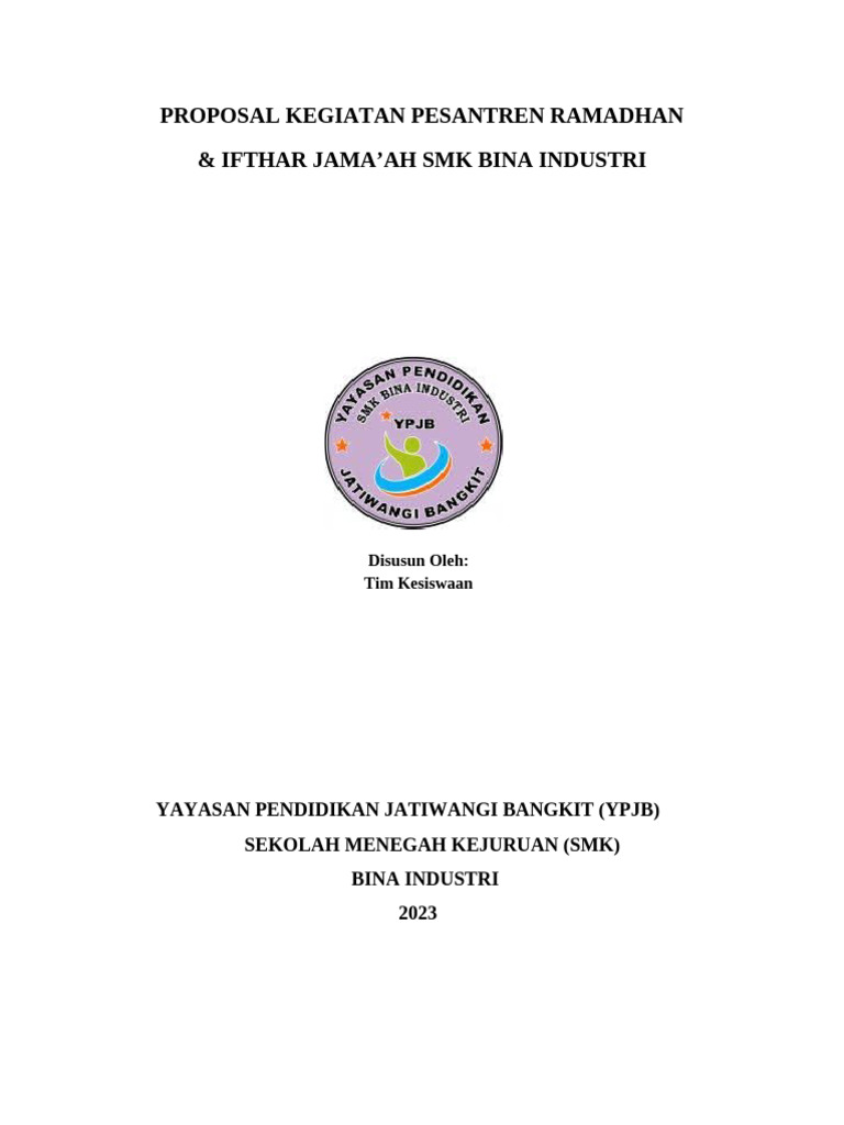 PROPOSAL KEGIATAN PESANTREN RAMADHAN (new) | PDF