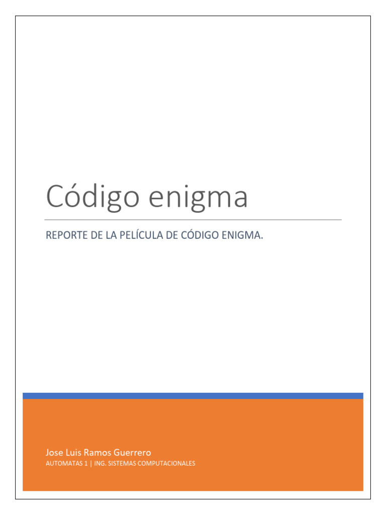 U6 ACT 1 - Código Enigma | PDF | Alan Turing | Secreto