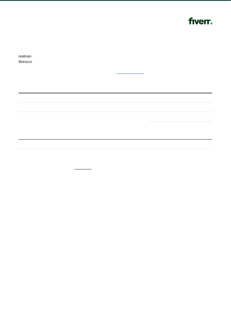 Fiverr Invoice for Social Media Ad | PDF