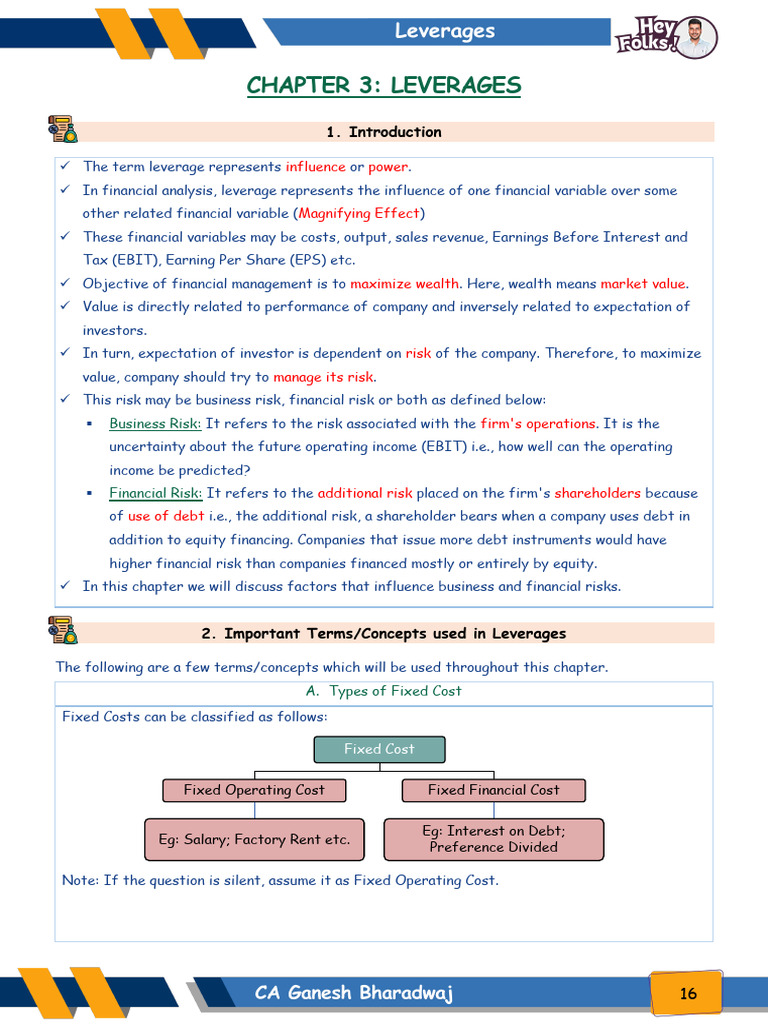 Understanding Financial Leverage Concepts | PDF | Leverage (Finance) | Risk