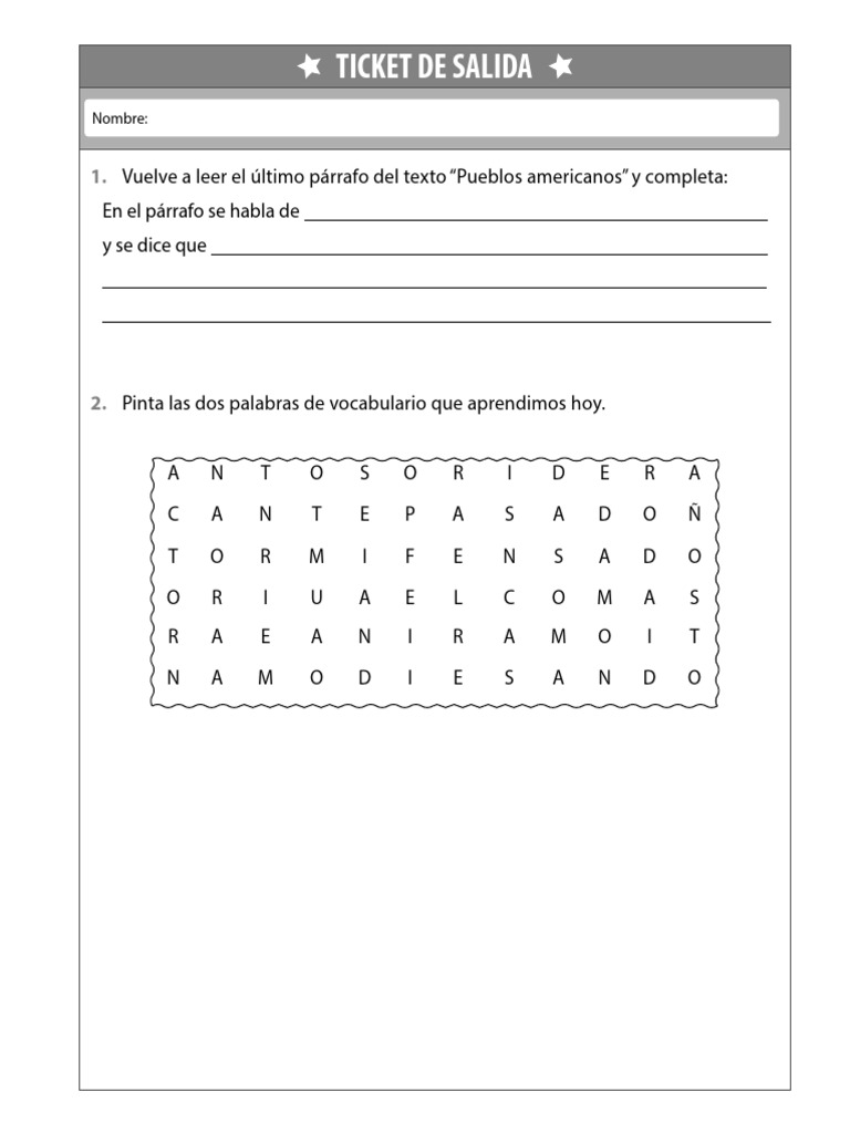 2024 2 Basico Lenguaje y Comunicacion Modulo 3 Clase 1 Ticket de Salida | PDF