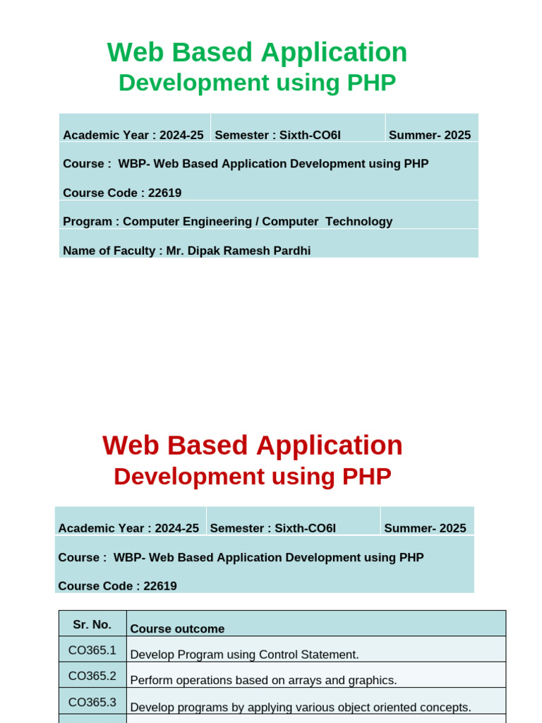 Unit 5 WBP PHP 22619 02 | PDF | Programming Paradigms | Information Technology Management