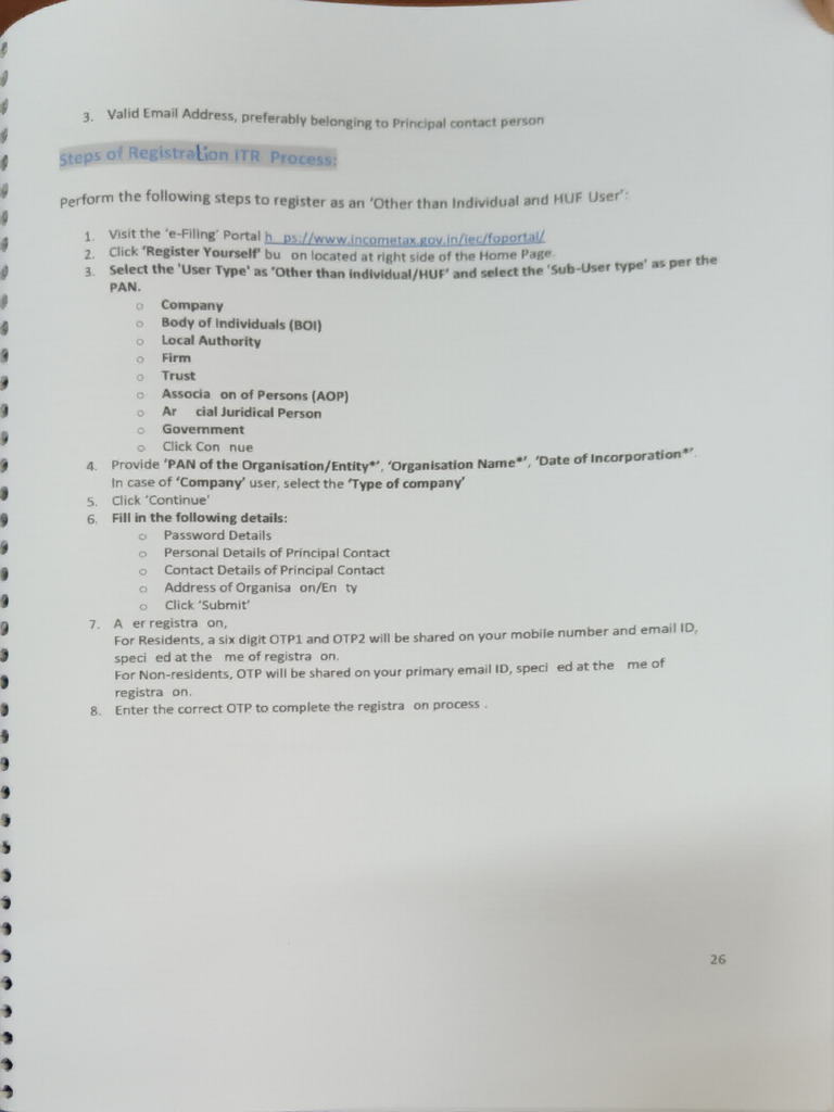 Registering as Non-Individual Taxpayer | PDF | Personal Finance | Money