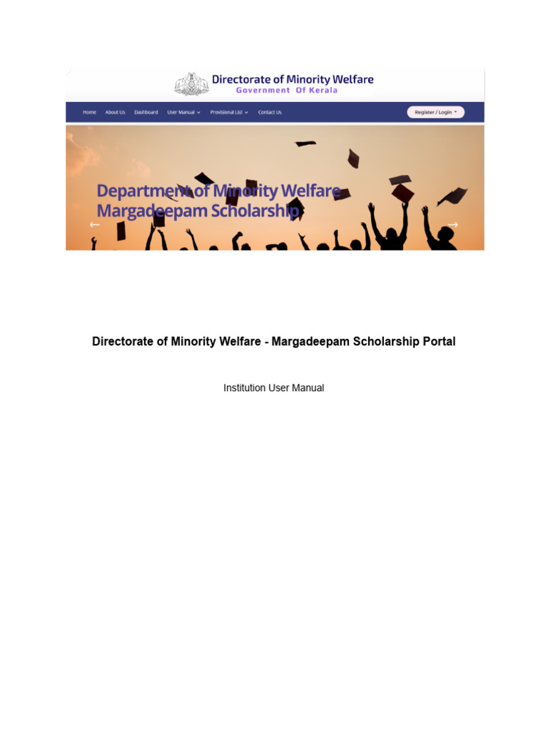 Margadeepam Scholarship User Manual | PDF | Cyberspace | Computer Security
