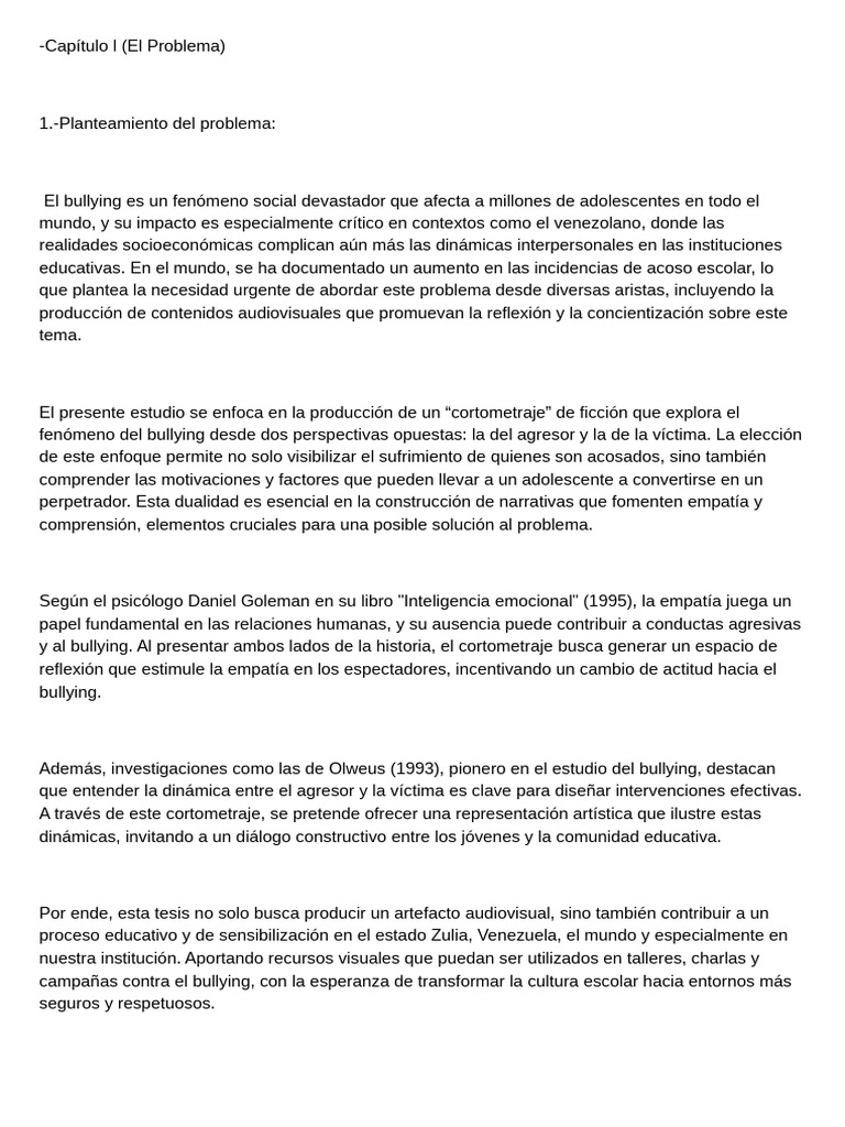 Capítulo L (El Problema) PDF | PDF | Adolescencia | Sicología