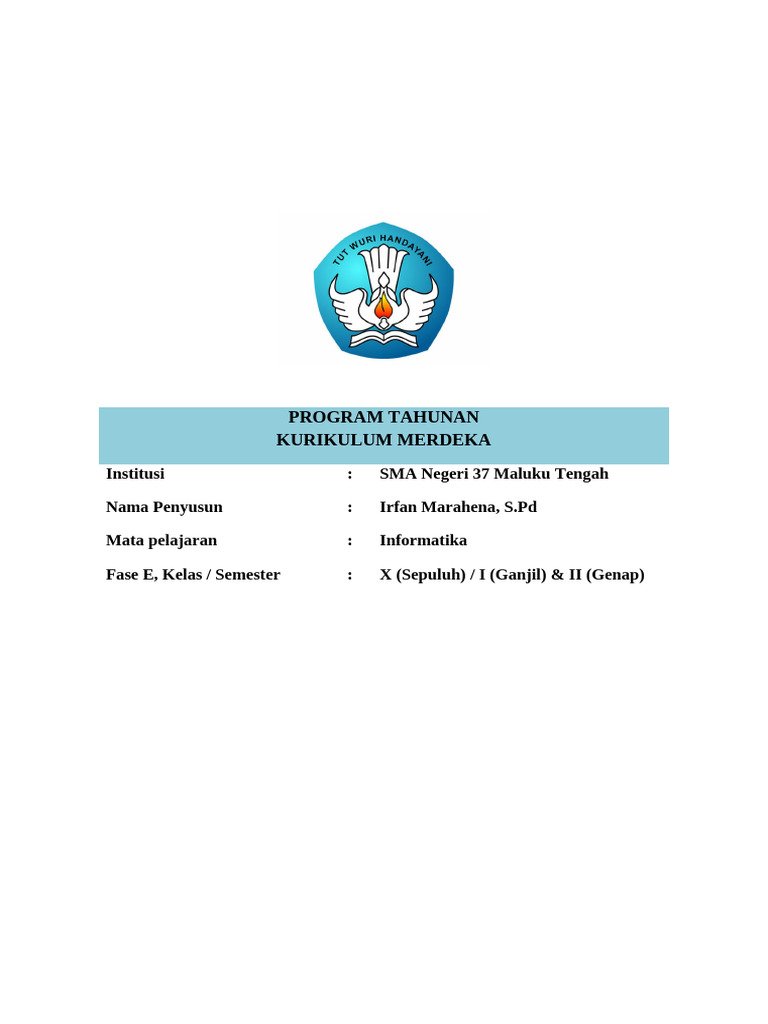 PROTA Kurikulum Merdeka | PDF