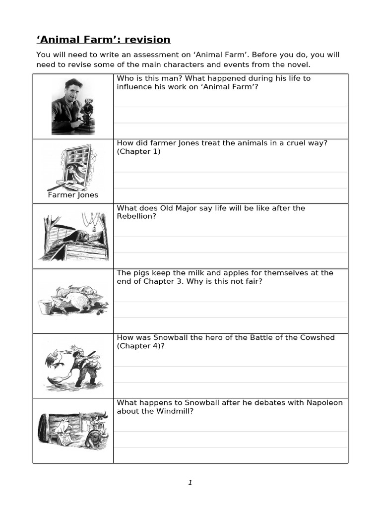 18 - Animal Farm Revision | PDF