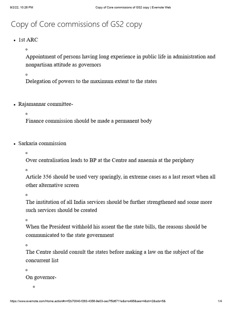 Copy of Core commissions of GS2 copy _ Evernote WebI | PDF | Governance | Justice