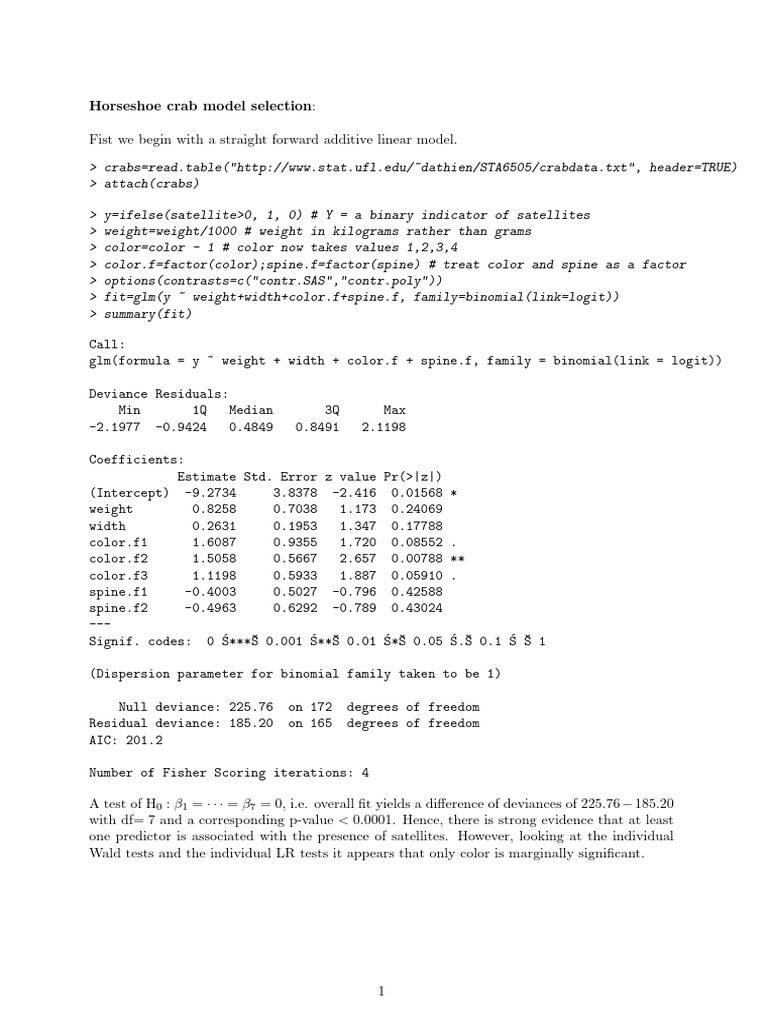 MODEL SELECTION R TUTORIAL | PDF | Errors And Residuals | Degrees Of Freedom (Statistics)