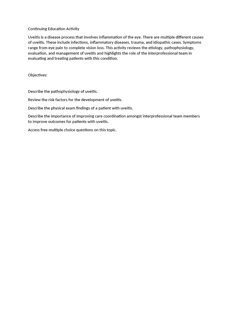 Continuing Education Activity | PDF