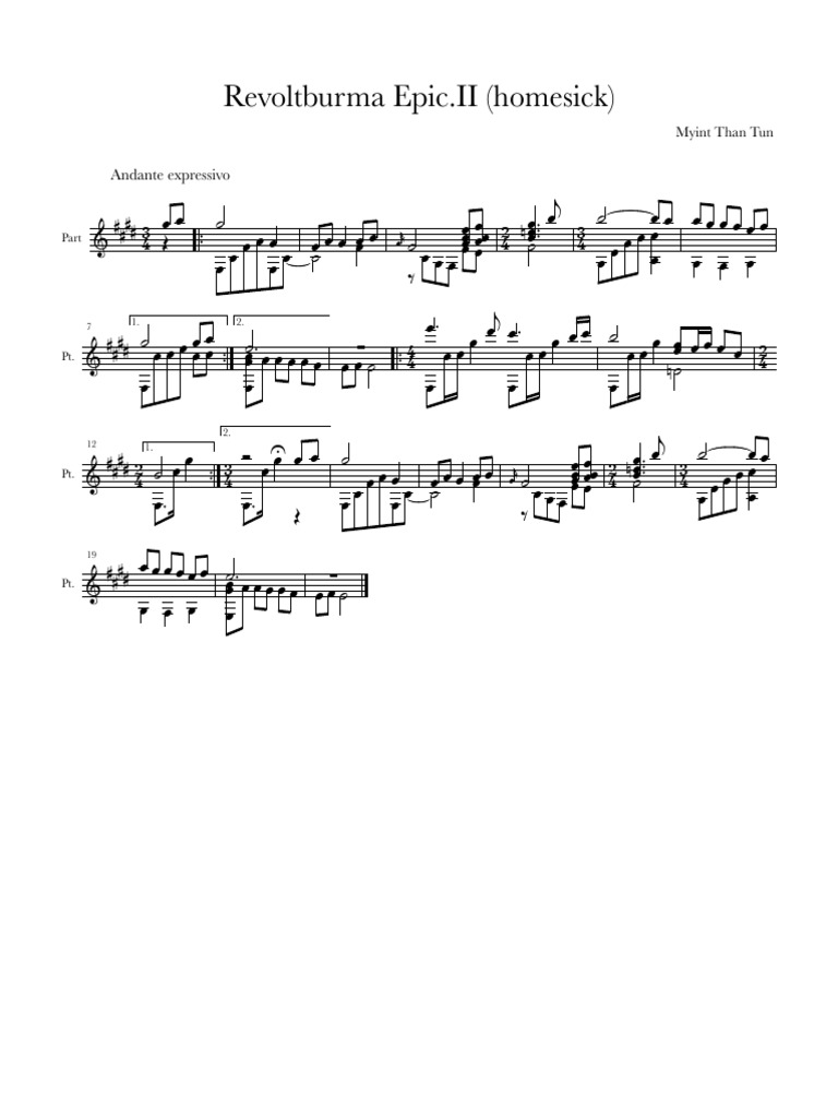 Revoltburma Epic .II Homesick | PDF