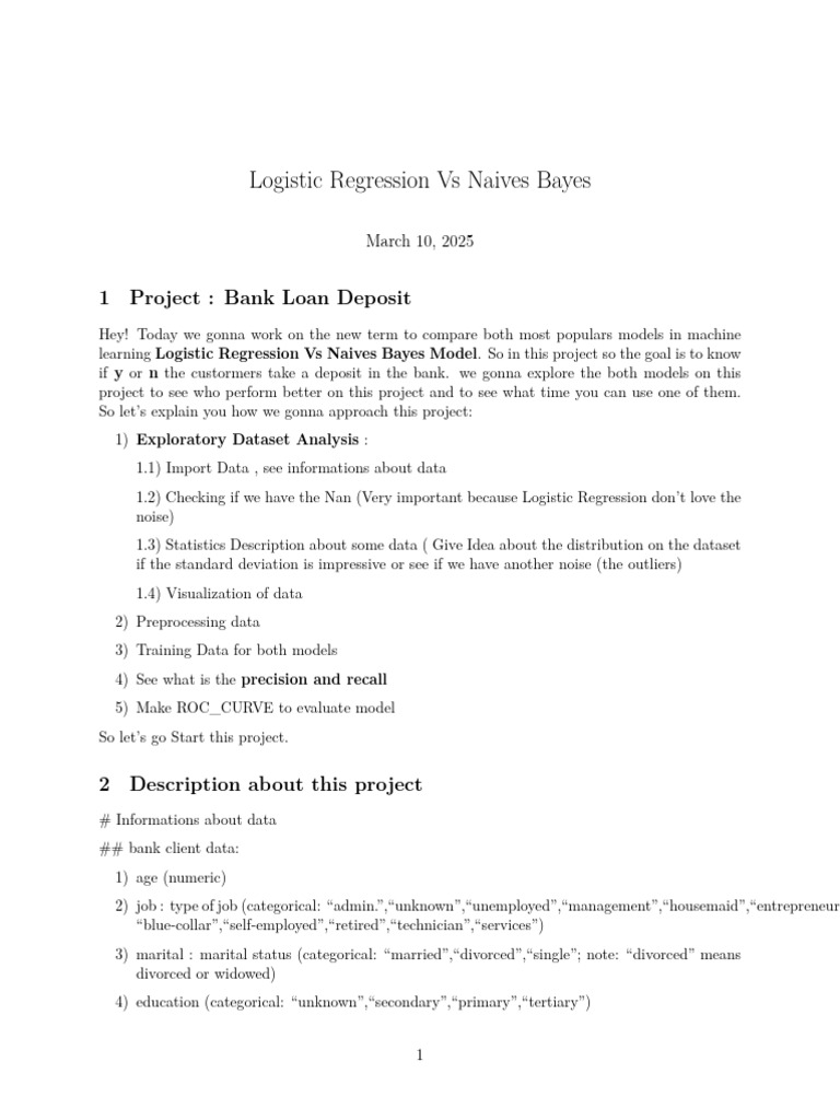 Naive Bayes Vs Logistic Regression | PDF | Regression Analysis | Logistic Regression
