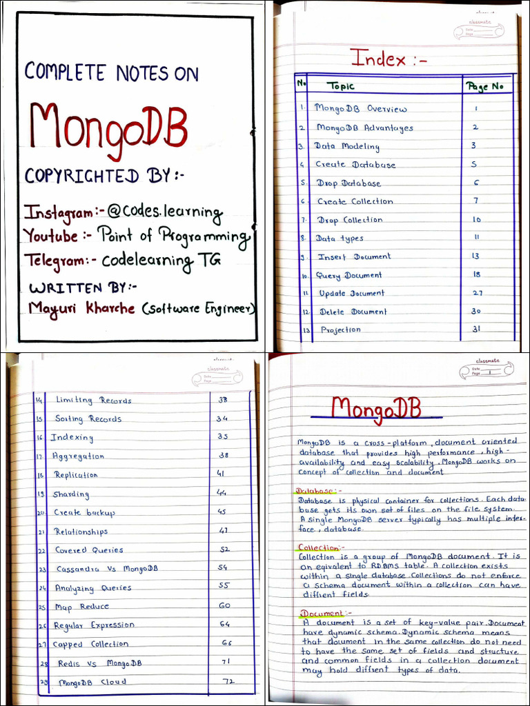 MongoDB Notes | PDF