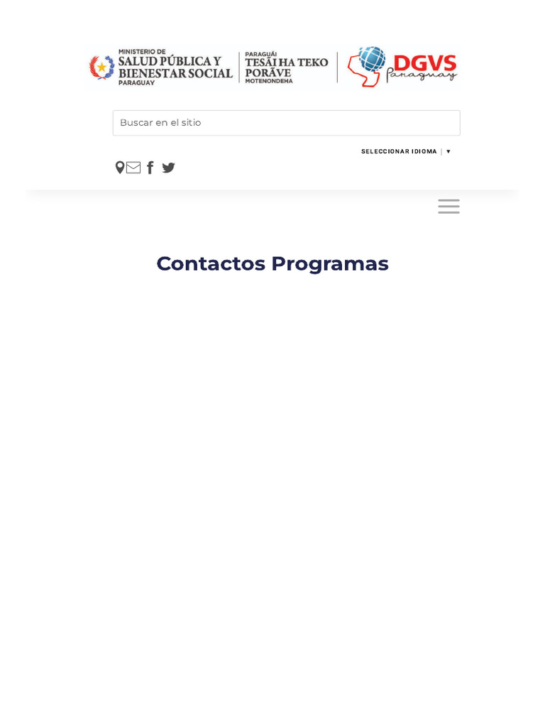 Contactos Programas - DGVS | PDF