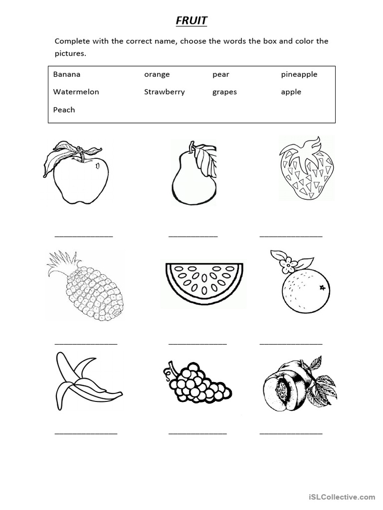 VOCABULARY FRUIT | PDF