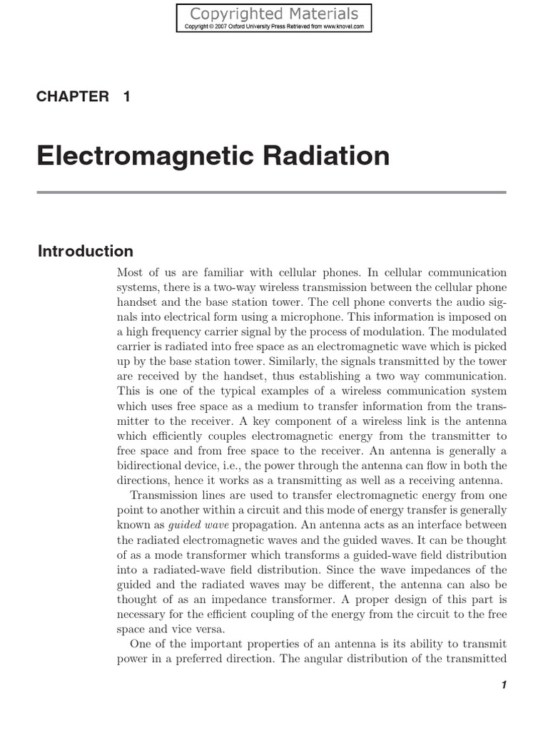 Electromagnetic Radiation | PDF | Electromagnetic Radiation | Radio