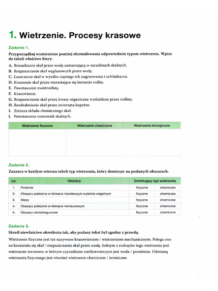 Ćwiczenia, Procesy Krasowe | PDF